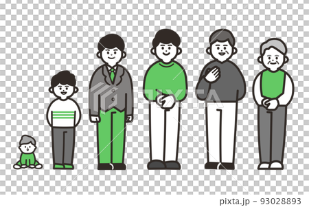 Set for each generation of men green - Stock Illustration [93028893 ...