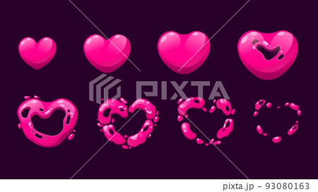 Heart sprite animation. Grow and disappear...のイラスト素材 [93080163] - PIXTA