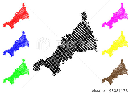 Cornwall map vectorのイラスト素材 [93081178] - PIXTA