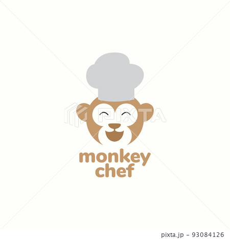 cartoon monkey chef logo designのイラスト素材 [93084126] - PIXTA