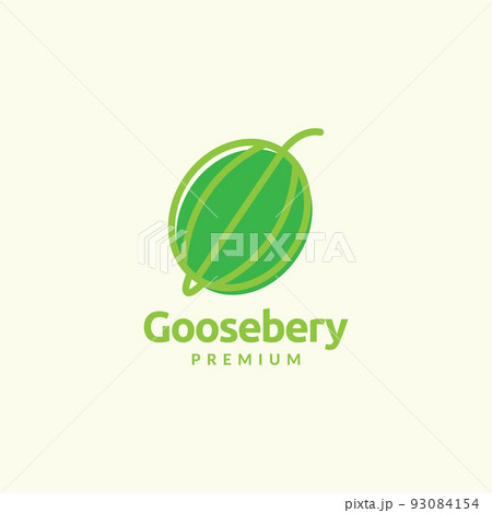 fresh fruit gooseberry logo designのイラスト素材 [93084154] - PIXTA