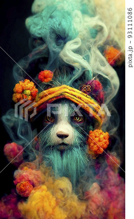 A fantasy Japanese panda rastaman with...のイラスト素材 [93111086] - PIXTA