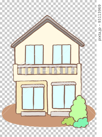 simple detached house hand drawn illustration - Stock Illustration ...