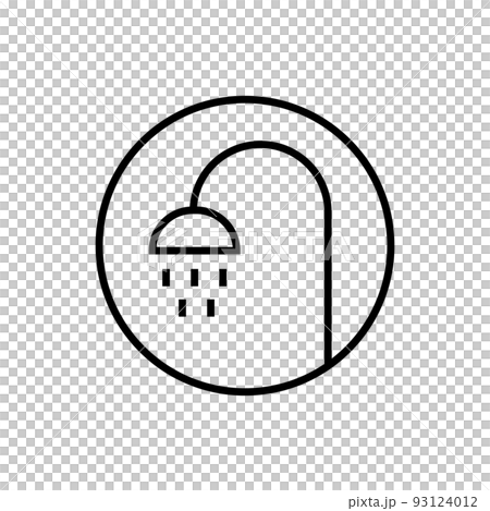Round shower icon. sprinkler. vector. - Stock Illustration [93124012 ...