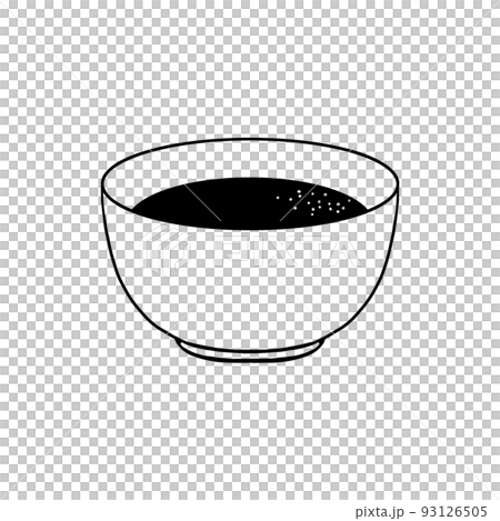 Outline of cup with matcha. Japanese green tea... - Stock Illustration ...