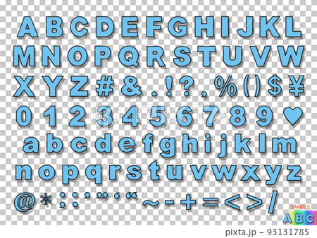 Pastel color alphabet with transparent... - Stock Illustration ...