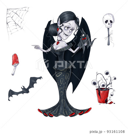 illustration halloween character vampire and...のイラスト素材 [93161108] - PIXTA