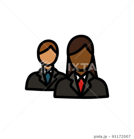 staff doodle icon, vector color line illustrationのイラスト素材 [93172007] - PIXTA