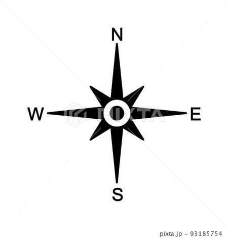 North symbol. Vector compass on an isolated...のイラスト素材 [93185754] - PIXTA