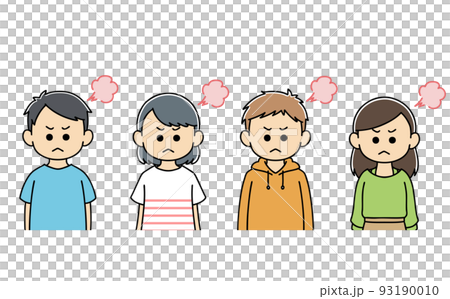 Child angry elementary school boy boy girl... - Stock Illustration ...