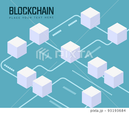 Abstract blockchain technology concept...のイラスト素材 [93193684] - PIXTA