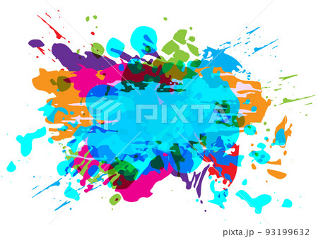 Abstract vector splatter multi color background...のイラスト素材 [93199632 ...