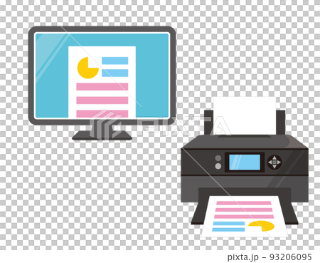 Inkjet printer computer icon vector illustration - Stock Illustration ...