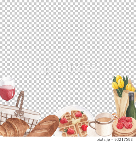 Love in paris frame watercolor png - Stock Illustration [93217598] - PIXTA