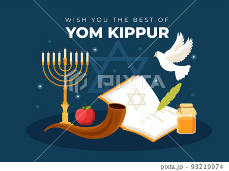 Yom Kippur Celebration Hand Drawn Cartoon Flat...のイラスト素材 [93219974] - PIXTA