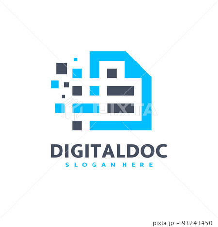 Digital document logo design template vectorのイラスト素材 [93243450] - PIXTA