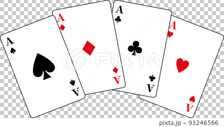 Image illustration of 4 types of aces playing... - Stock Illustration ...