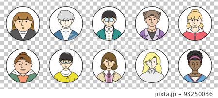 Various types of people icon set - Stock Illustration [93250036] - PIXTA