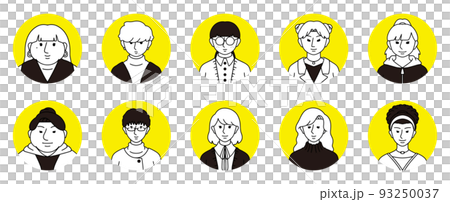 Various types of people icon set - Stock Illustration [93250037] - PIXTA