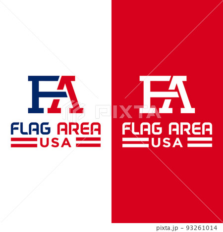 F A FA AF Letter Monogram Logo Design Template.のイラスト素材 [93261014] - PIXTA