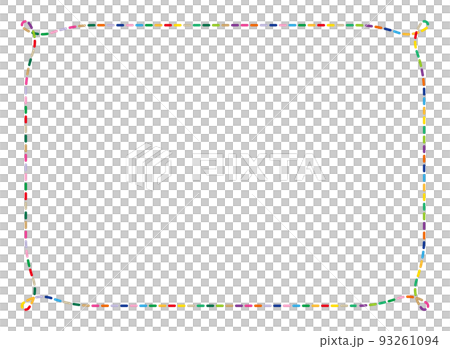 Colorful and cute pop frame - Stock Illustration [93261094] - PIXTA