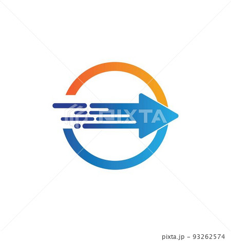 fast arrow logo vector templateのイラスト素材 [93262574] - PIXTA