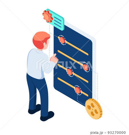 Isometric Businessman with Business Adjustment...のイラスト素材 [93270000] - PIXTA