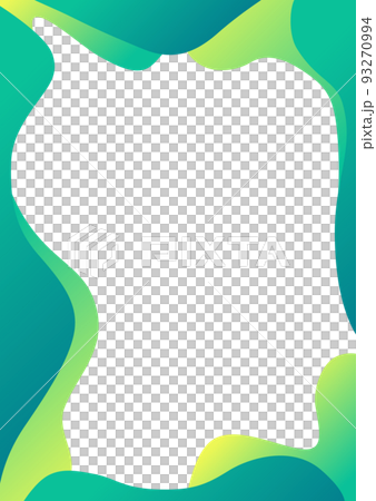 Wave green green wave frame illustration material - Stock Illustration ...
