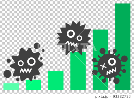 Illustration of a graph with increasing germs... - Stock Illustration ...
