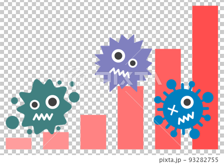 Illustration of a graph with increasing germs... - Stock Illustration ...