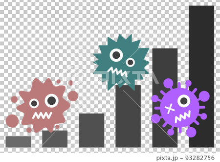 Illustration of a graph with increasing germs... - Stock Illustration ...