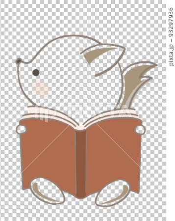 Illustration of a squirrel reading - Stock Illustration [93297936] - PIXTA