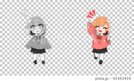 Girl Character Moe High School Girl Deformed... - Stock Illustration ...
