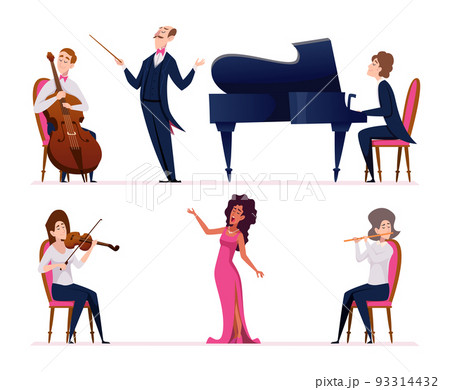 Opera. Theater classical instrumental band and...のイラスト素材 [93314432] - PIXTA