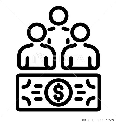 Customers money icon, outline styleのイラスト素材 [93314979] - PIXTA