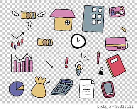 Housing and finance related icon set - Stock Illustration [93325182 ...