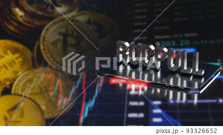 The Rug pull is scam on cryptocurrency business...のイラスト素材 [93326652 ...