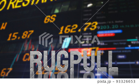 The Rug pull is scam on cryptocurrency business...のイラスト素材 [93326653 ...