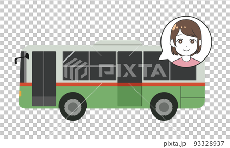 Circulation bus sideways female - Stock Illustration [93328937] - PIXTA