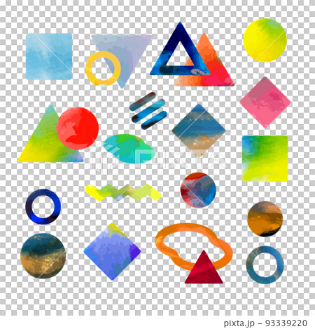 Round triangle square D made with fashionable... - Stock Illustration ...
