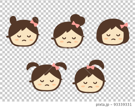 Cute child's frowning face set / hand-drawn... - Stock Illustration ...