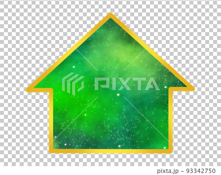 green galaxy house frame - Stock Illustration [93342750] - PIXTA