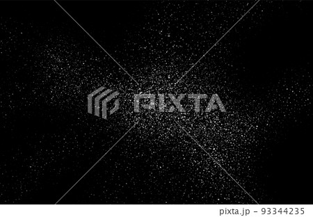 Dust particles effect vector splatter on black...のイラスト素材 [93344235] - PIXTA
