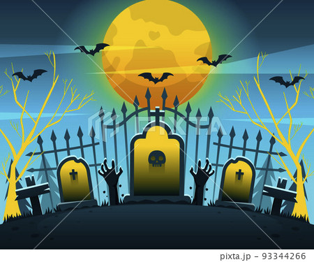 Cartoon Cemetery Gates