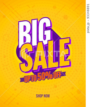Big sale up to 50 percent off discount...のイラスト素材 [93348891] - PIXTA