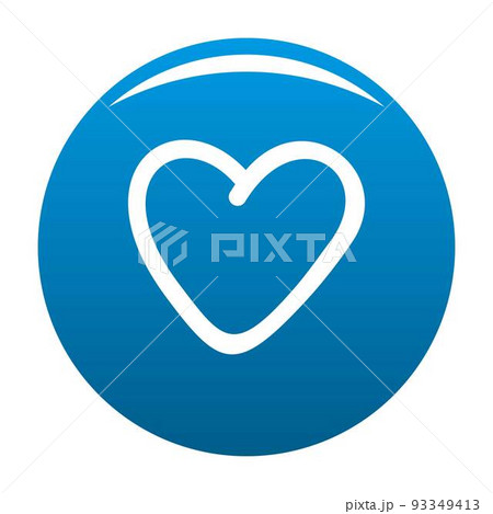 Greedy heart icon vector blueのイラスト素材 [93349413] - PIXTA