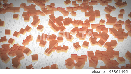 Image of moving tile wall over white backgroundのイラスト素材 [93361496] - PIXTA
