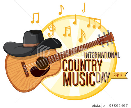 International Country Music Day Bannerのイラスト素材 [93362467] - PIXTA