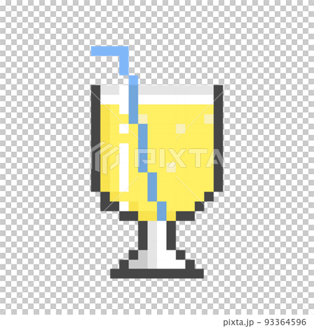 Simple pixelated lemonade - Stock Illustration [93364596] - PIXTA