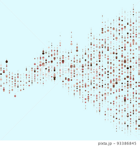 Abstractly arranged dots on blue background.のイラスト素材 [93386845] - PIXTA